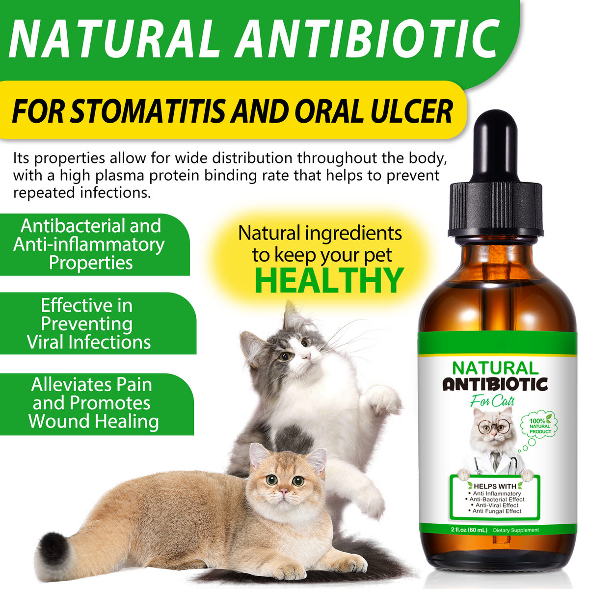 Oimmal Natural Antibiotic Drops for Cats · oimmal