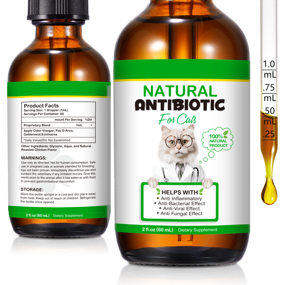 Oimmal Natural Antibiotic Drops for Cats · oimmal